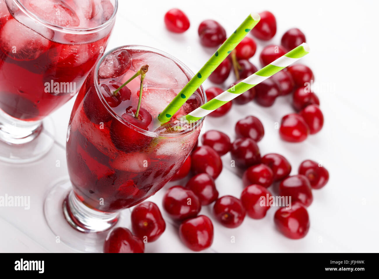 Fresh cherry juice Stock Photo - Alamy