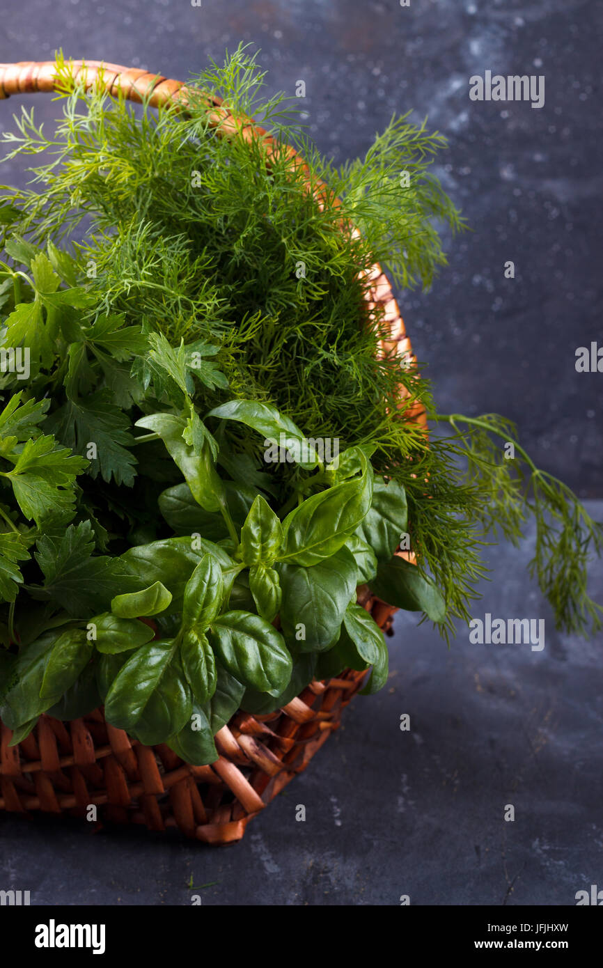 Many fresh herbs hi-res stock photography and images - Alamy