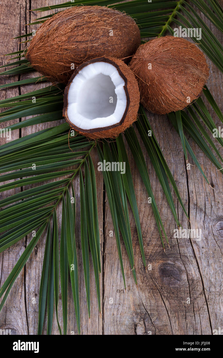 Coconut half overhead hi-res stock photography and images - Alamy
