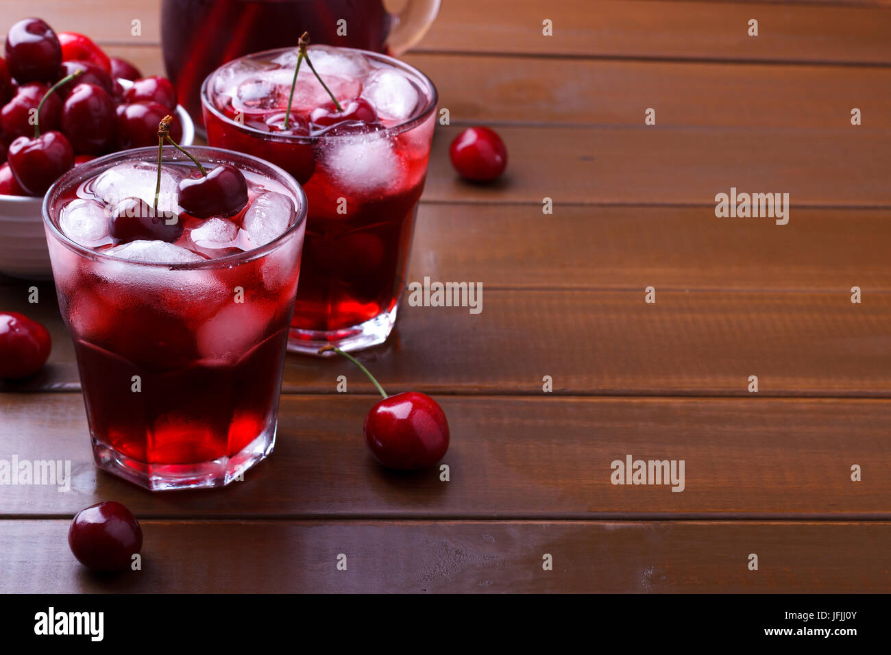 Fresh cherry juice Stock Photo - Alamy