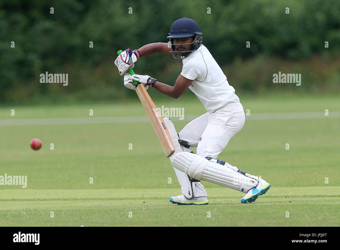 M Shihan in batting action for Harold Wood during Gidea Park and ...
