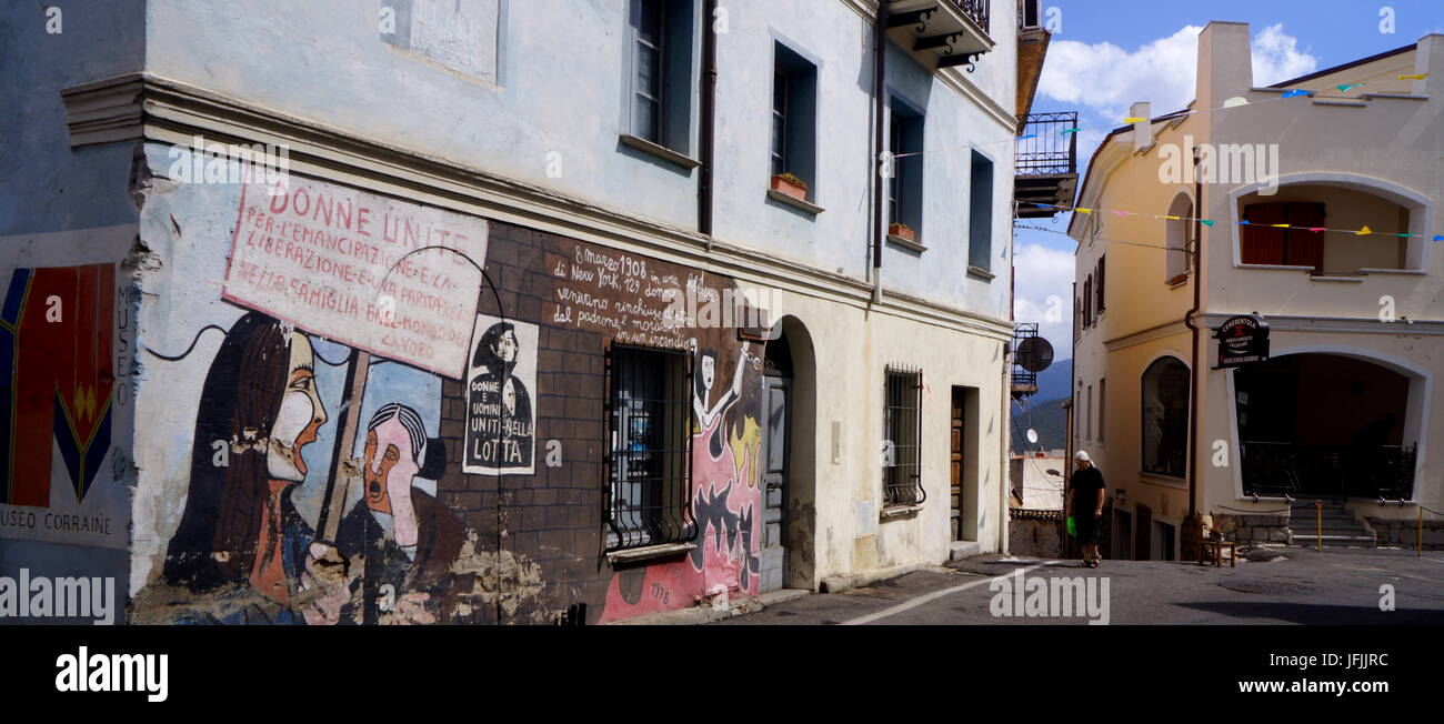 Historic Murals in Orgosolo, Sardinia Stock Photo - Alamy