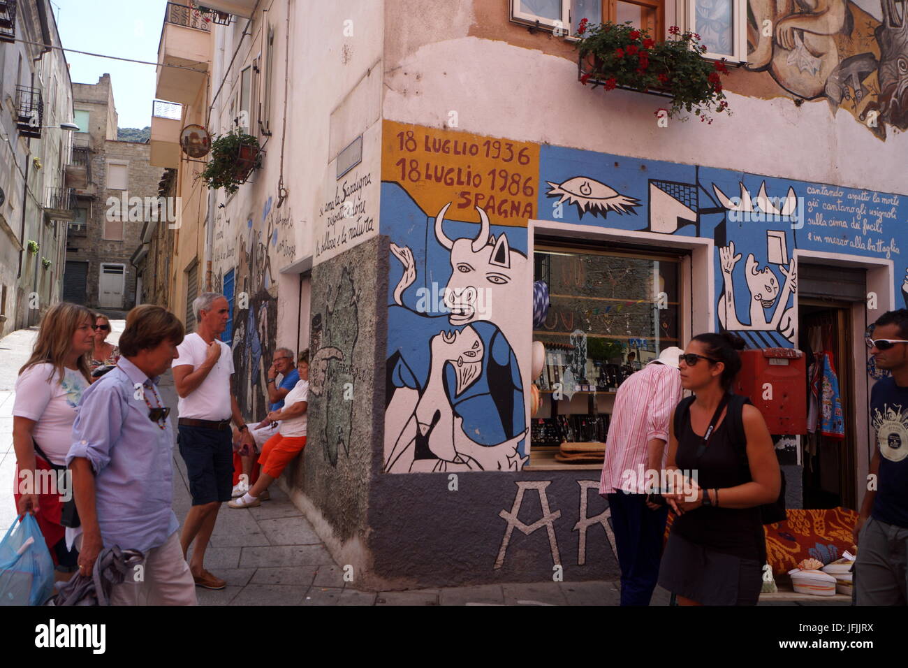 Historic Murals in Orgosolo, Sardinia Stock Photo - Alamy