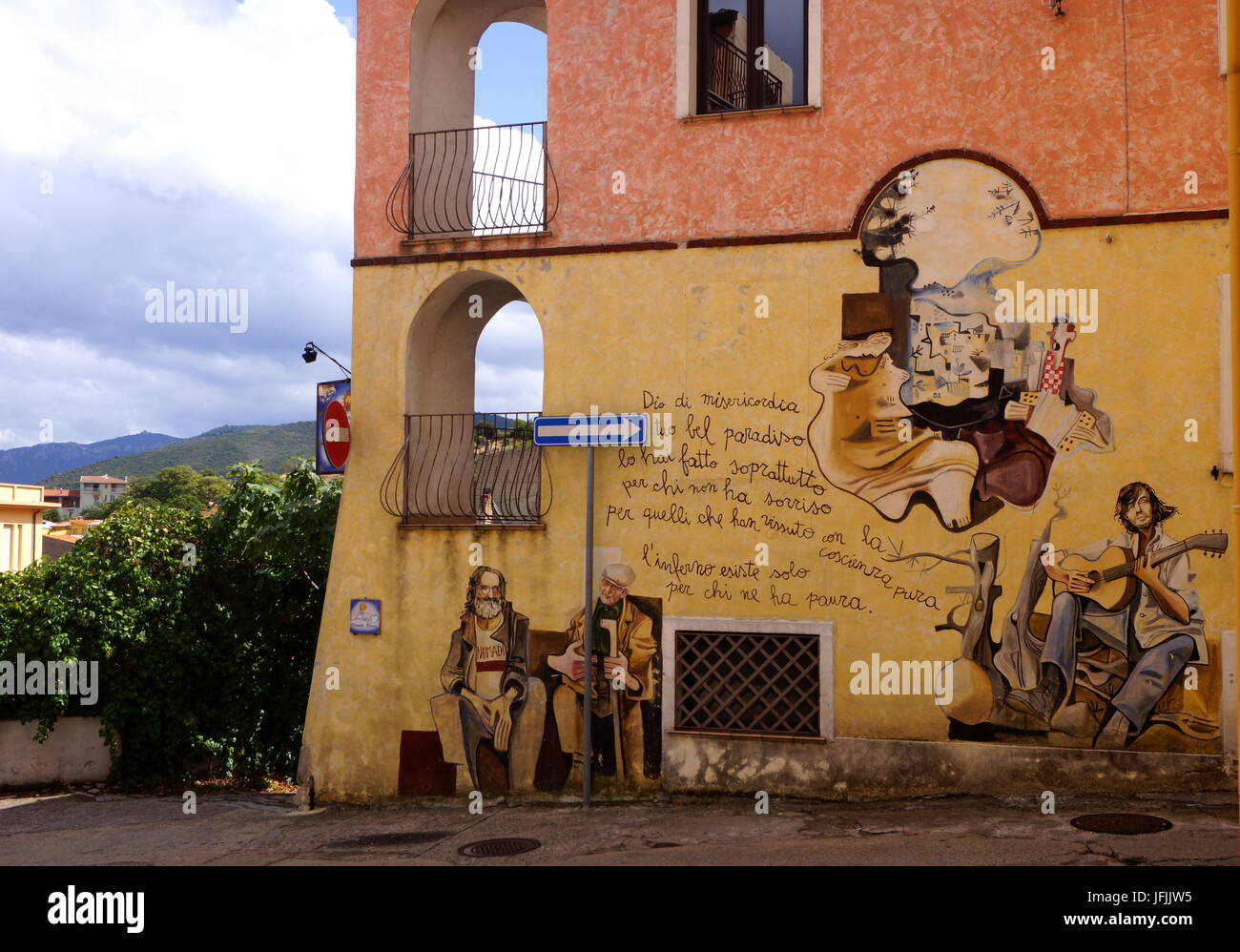 Historic Murals in Orgosolo, Sardinia Stock Photo - Alamy