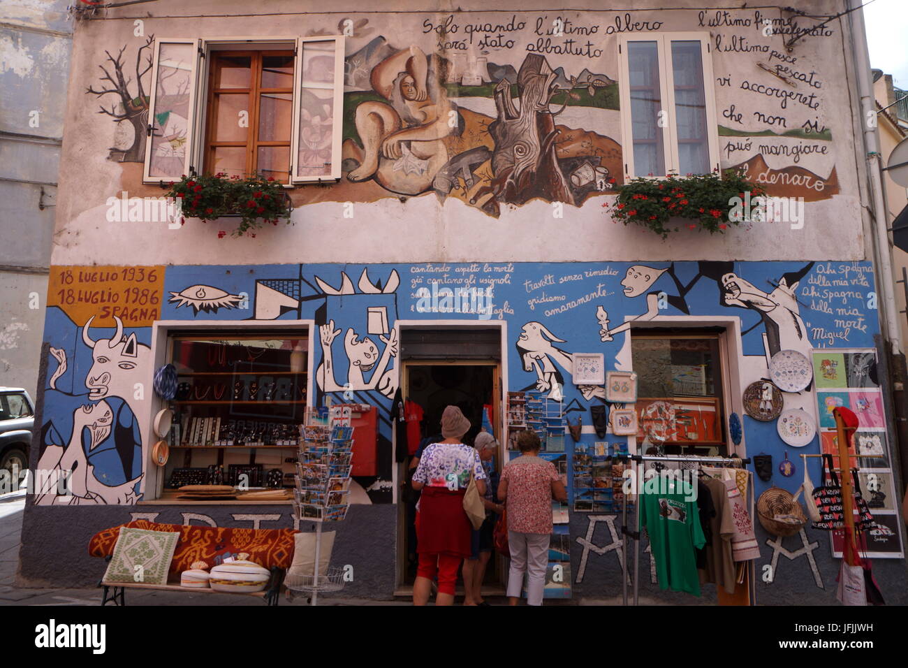 Historic Murals in Orgosolo, Sardinia Stock Photo - Alamy