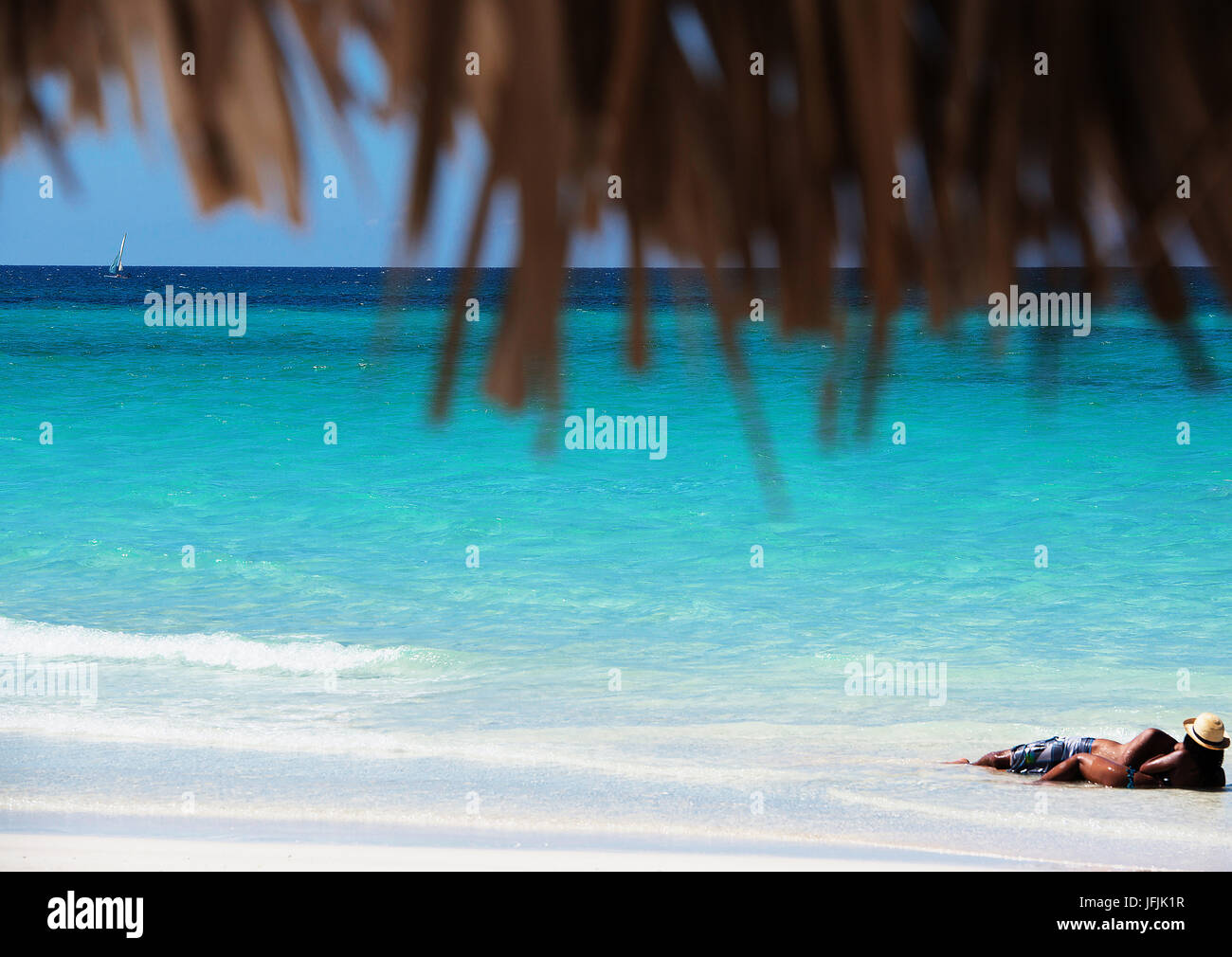 White beach with turquoise water in Cuba Varadero Stock Photo - Alamy