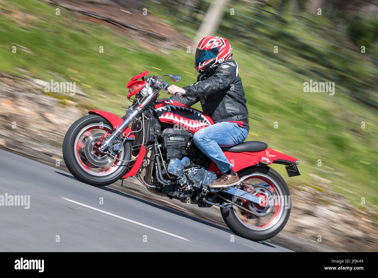 Vintage motorcycle rally hi-res stock photography and images - Alamy