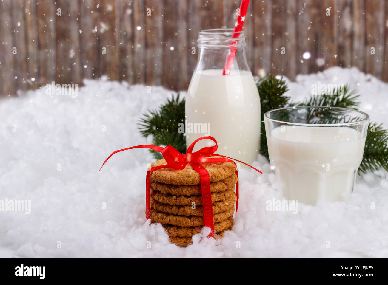 Christmas cookies glass milk hi-res stock photography and images - Alamy