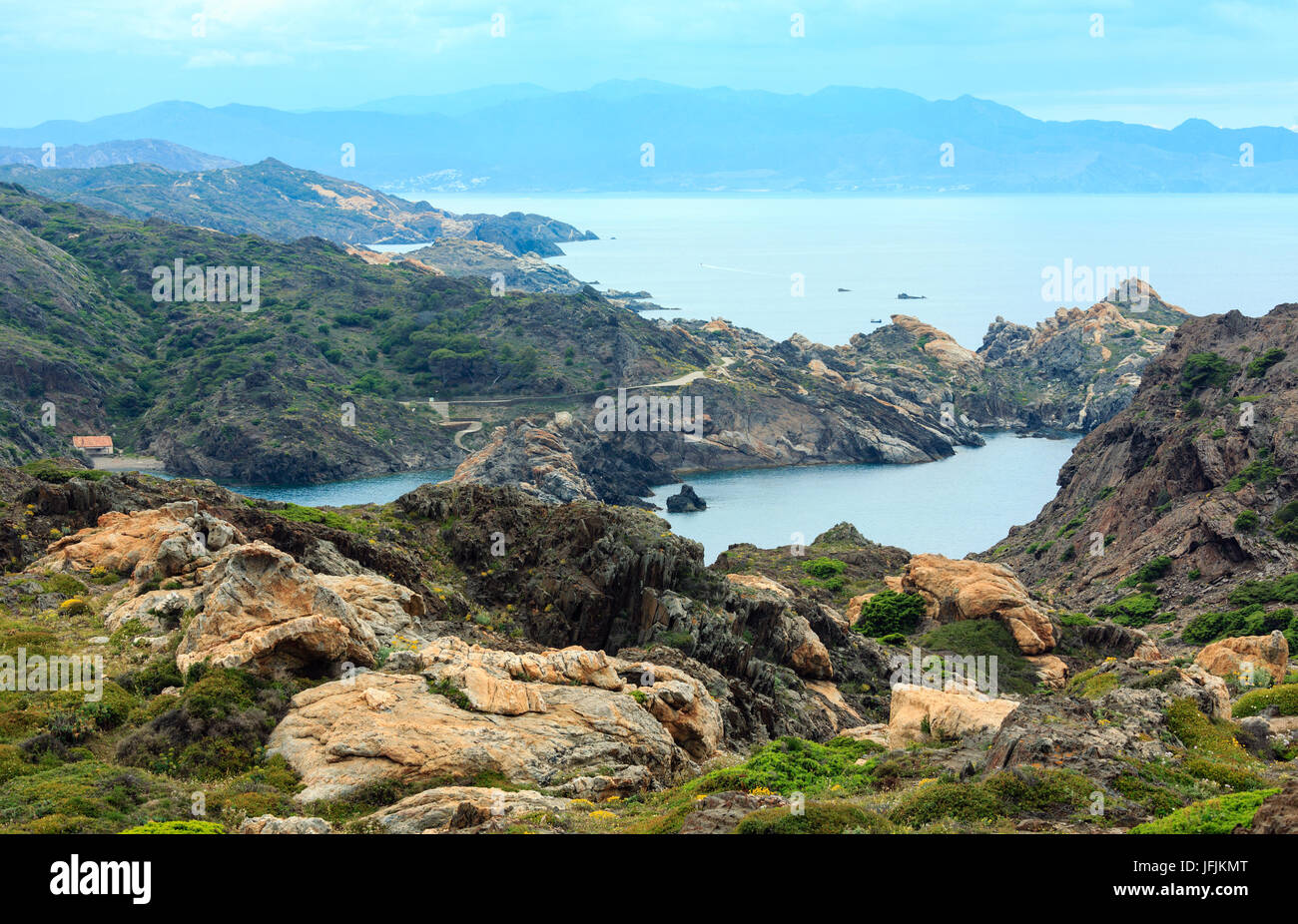 Costa Brava summer view from Cap de Creus, Spain Stock Photo - Alamy