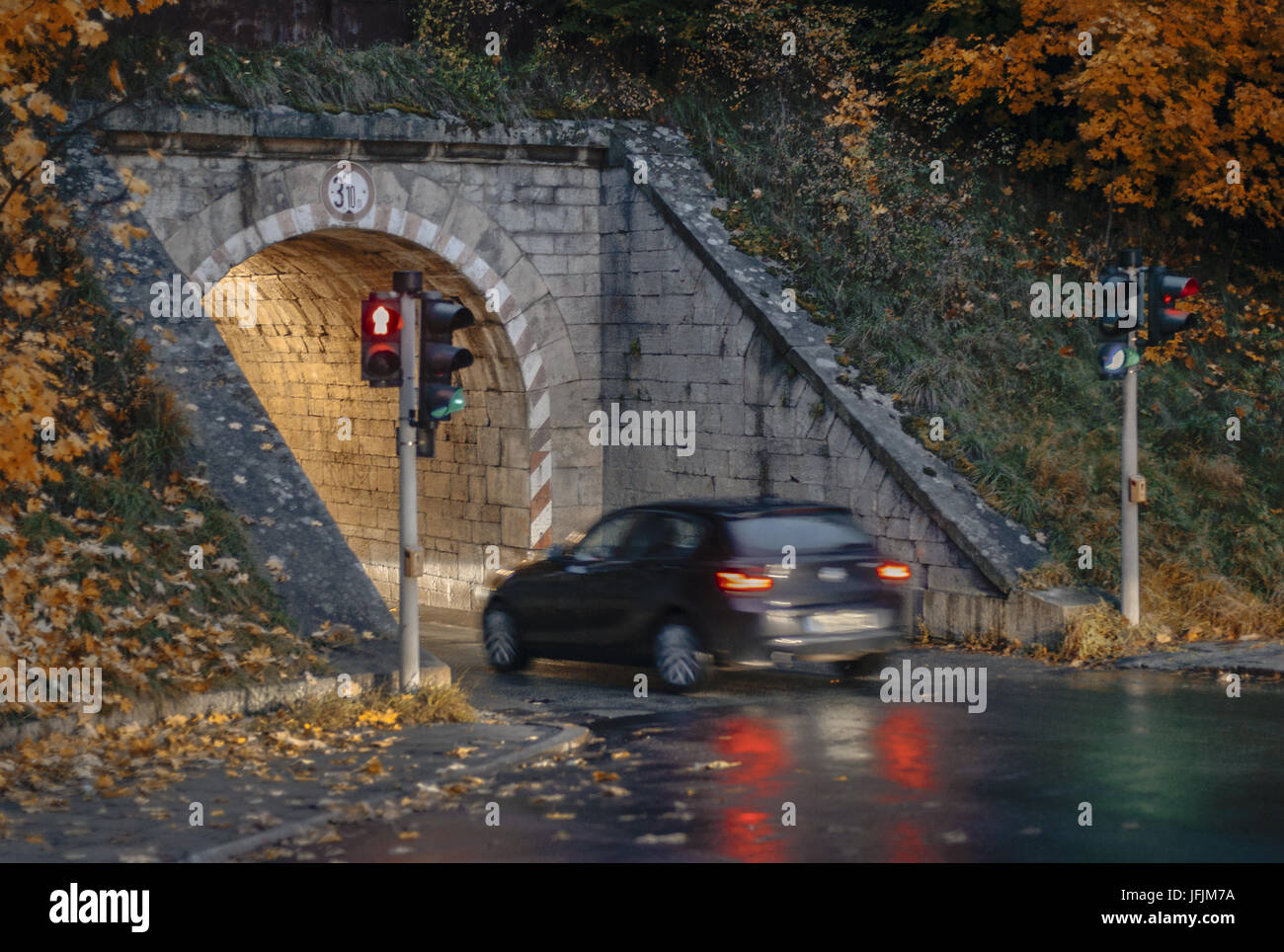 Early morning traffic regulation Stock Photo - Alamy