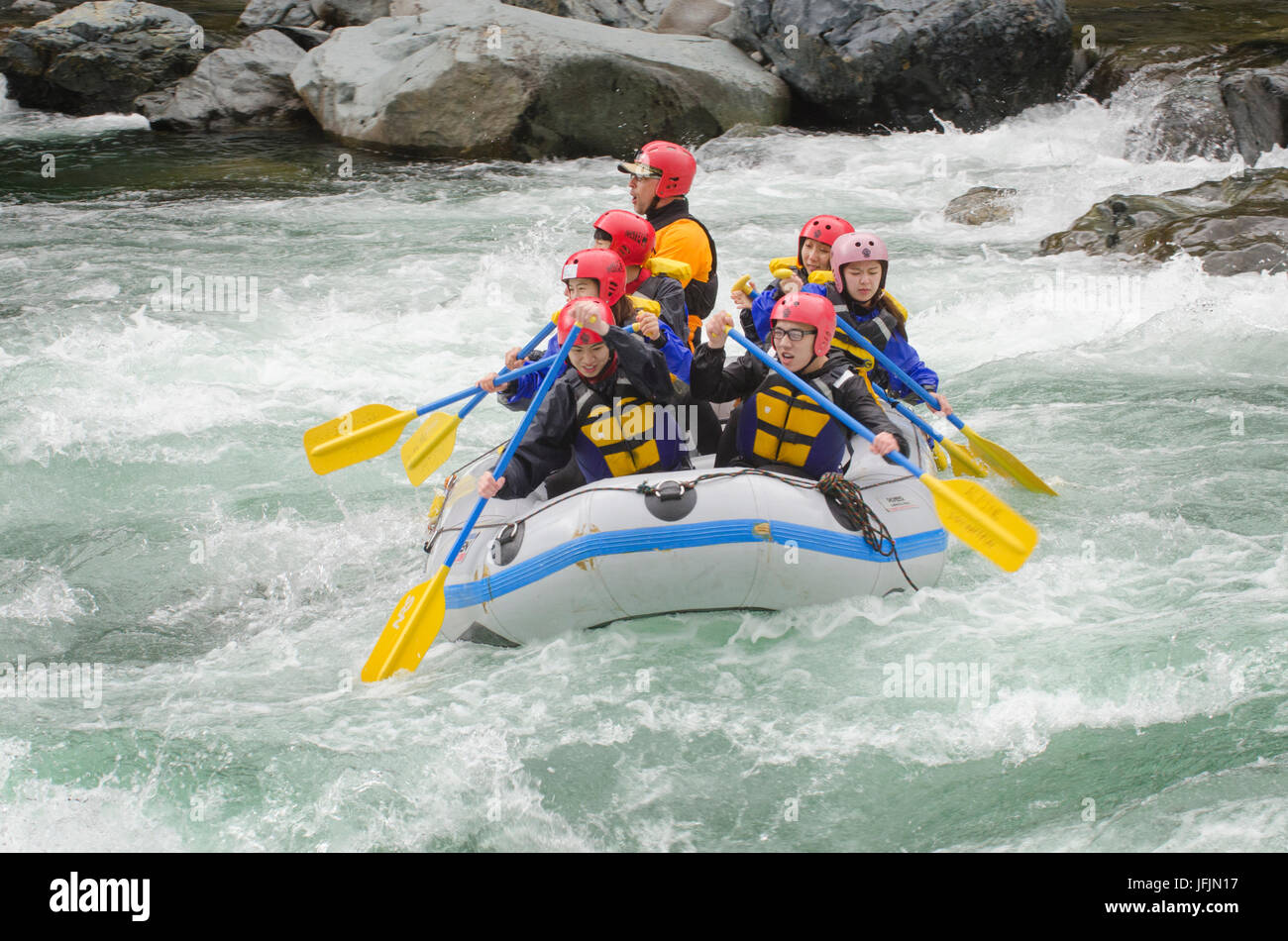 Whitewater rafting on the Skykomish River, Washington Stock Photo - Alamy