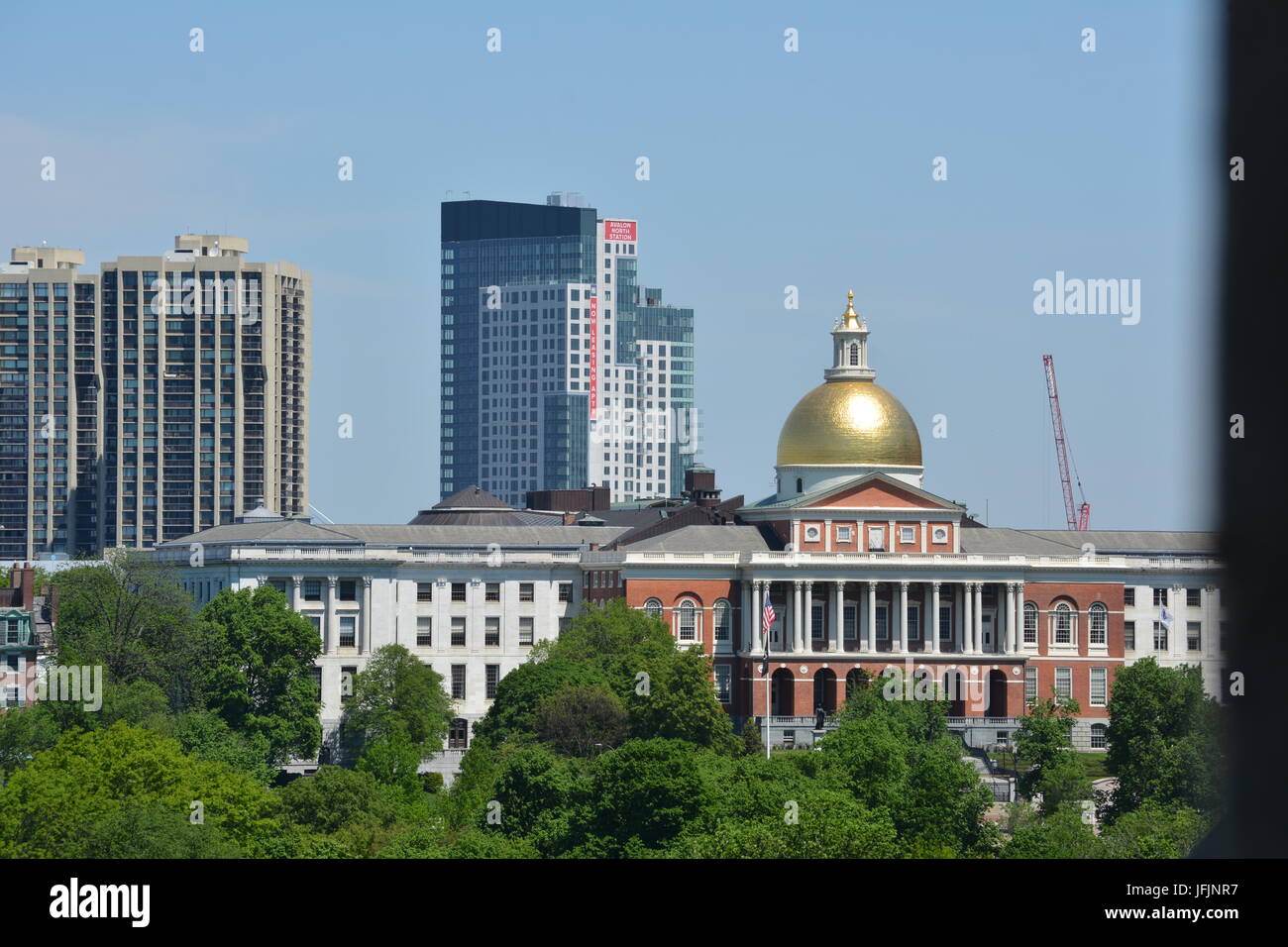Boston public garden from above hi-res stock photography and images - Alamy
