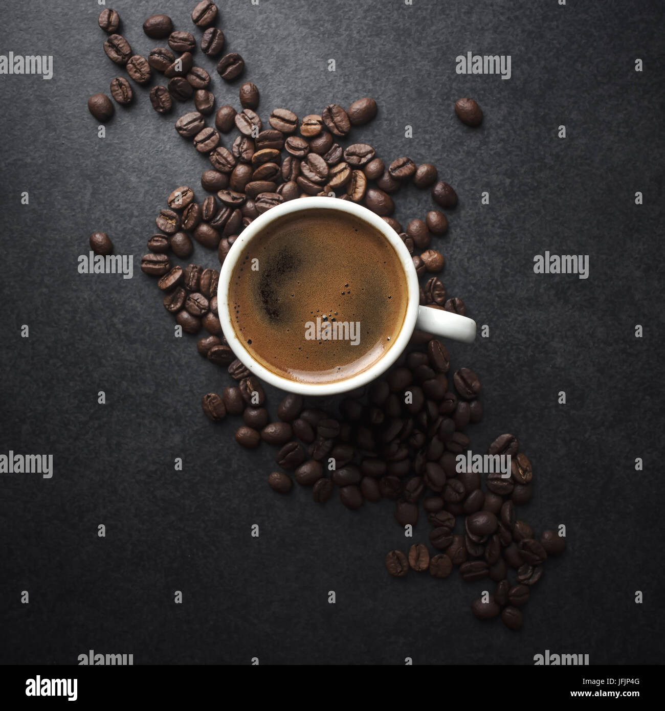 Black coffee from above hi-res stock photography and images - Alamy
