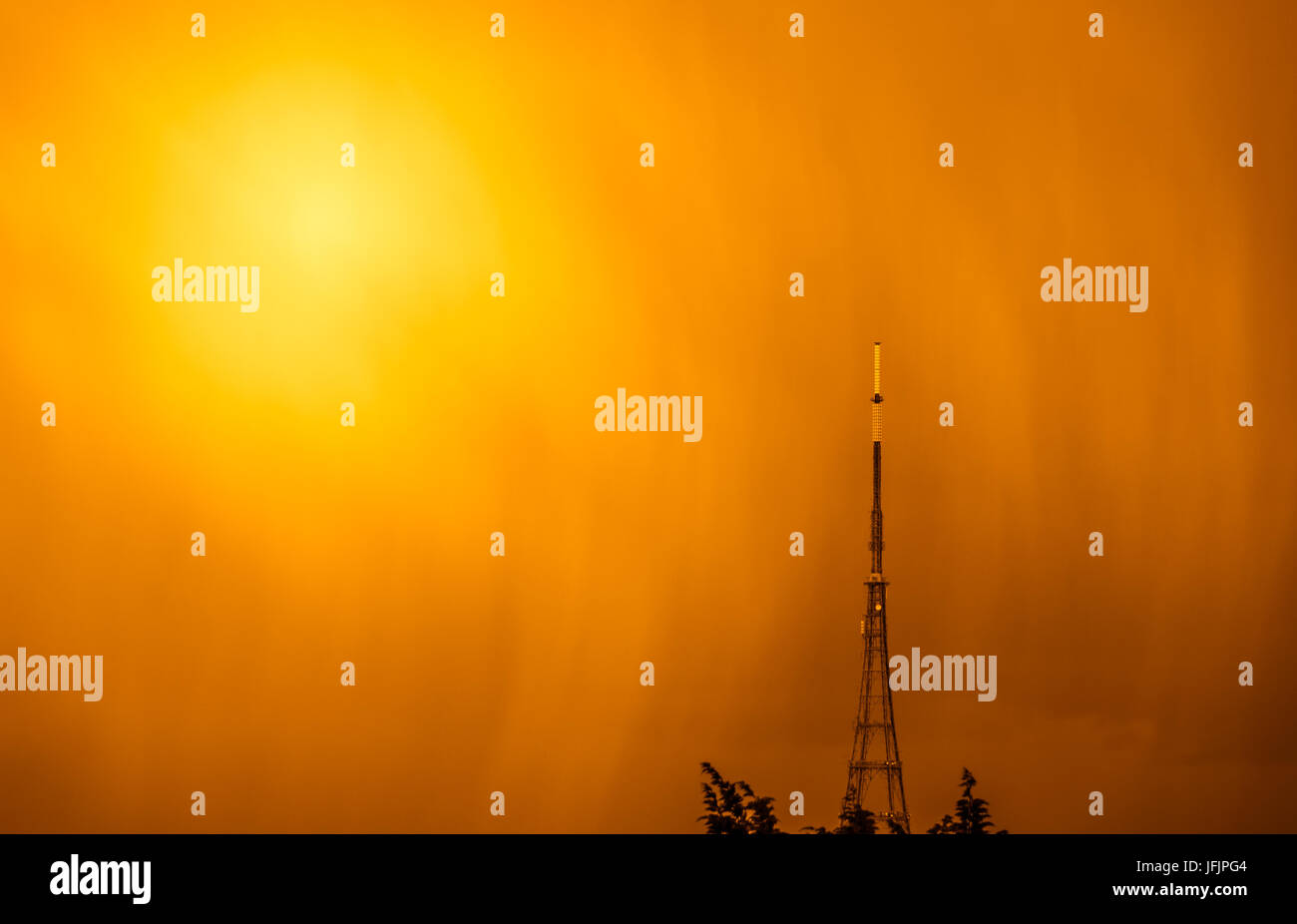 An aerial view of the crystal palace transmitter tower hi-res stock ...