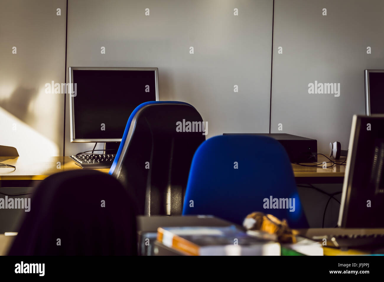 Training Room with PC Stock Photo - Alamy