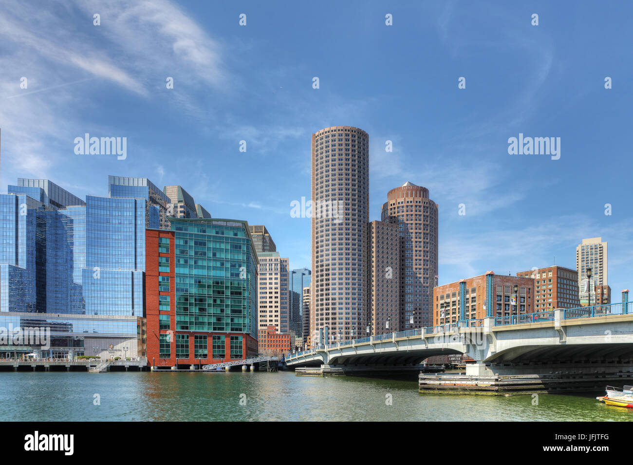 Boston waterfront on sunny hi-res stock photography and images - Alamy