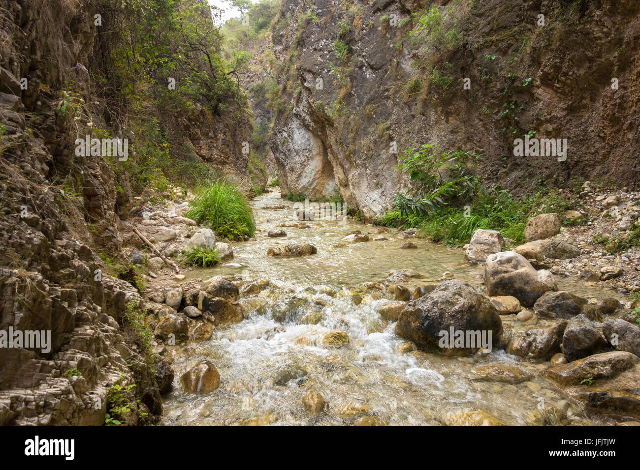 The Rio Chillar river walk in Nerja Spain on the Costa Del Sol Stock ...