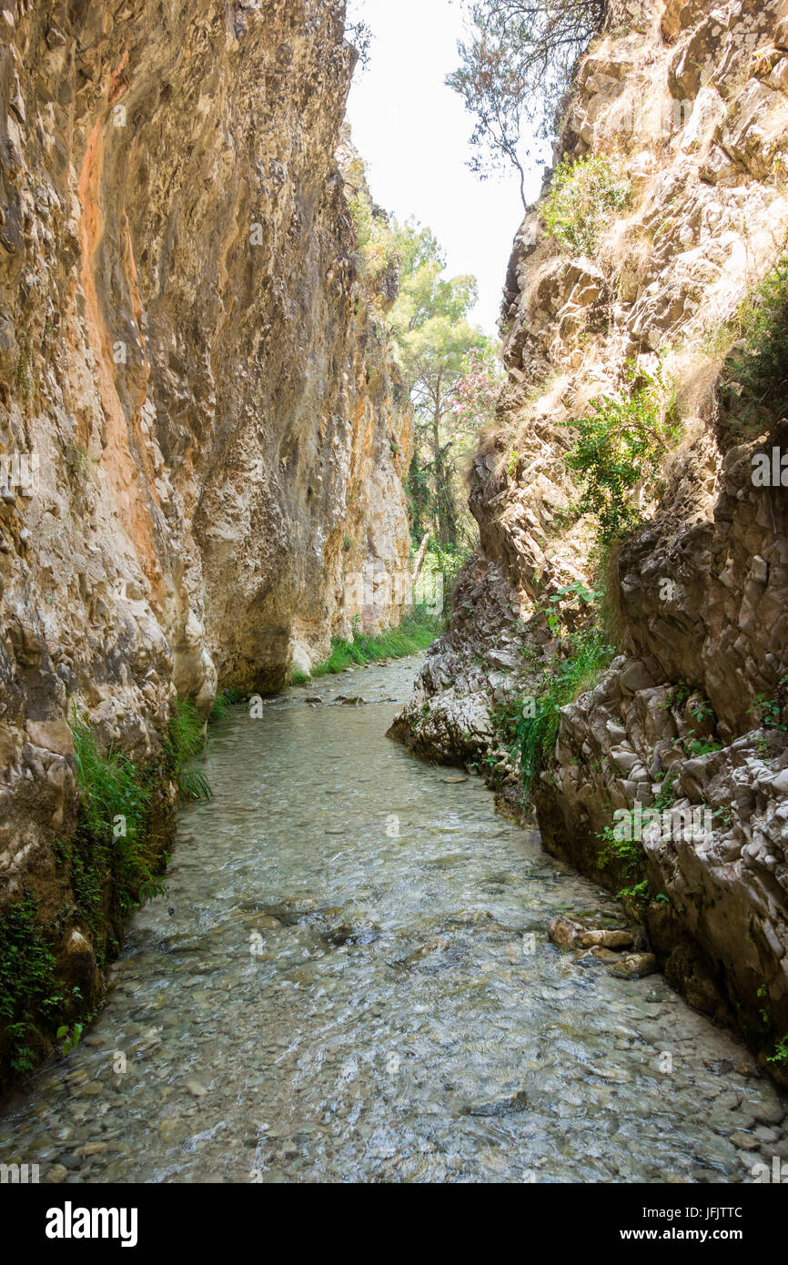 The Rio Chillar river walk in Nerja Spain on the Costa Del Sol Stock ...