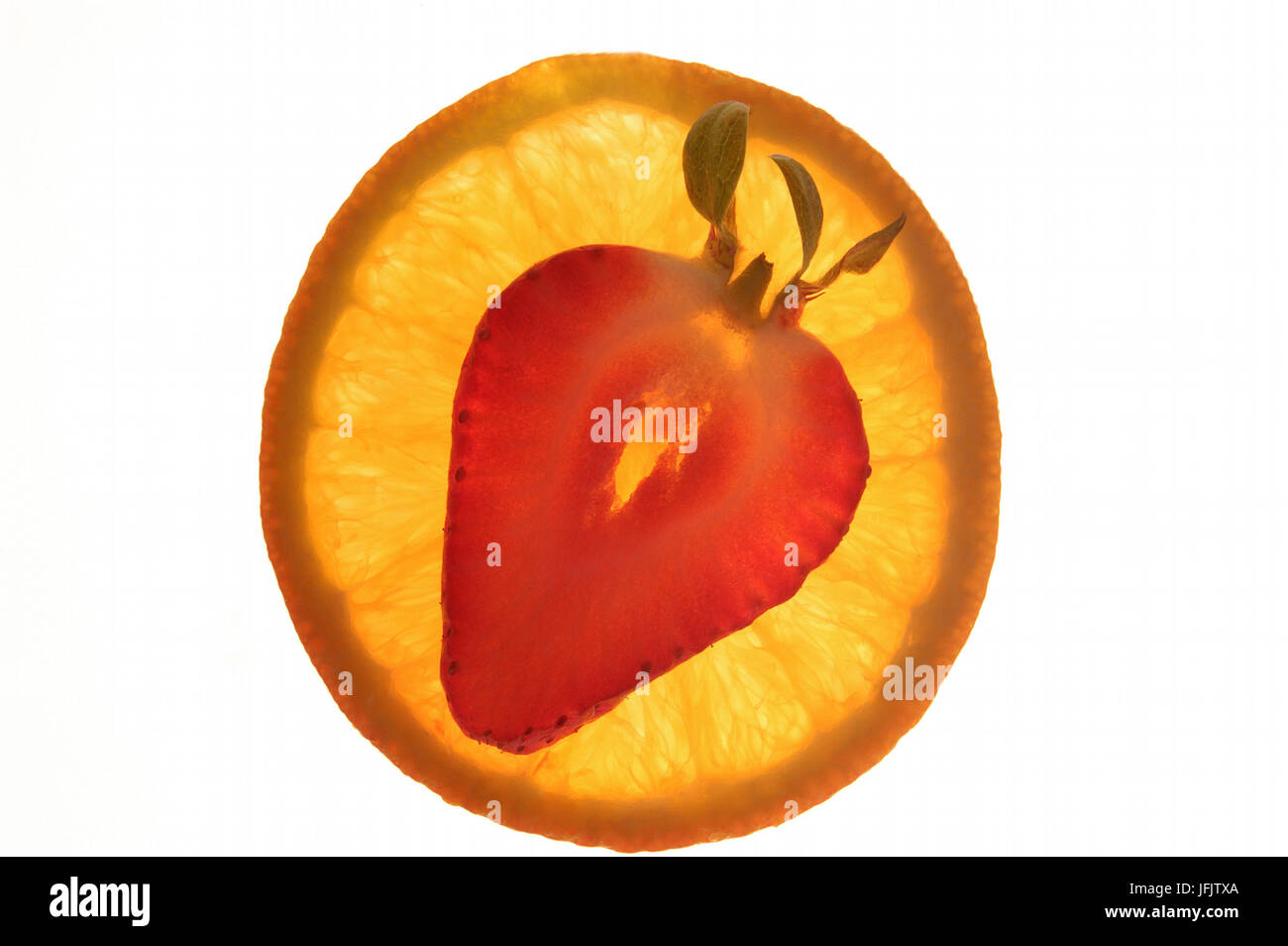 various sectioned and white fruit Stock Photo - Alamy