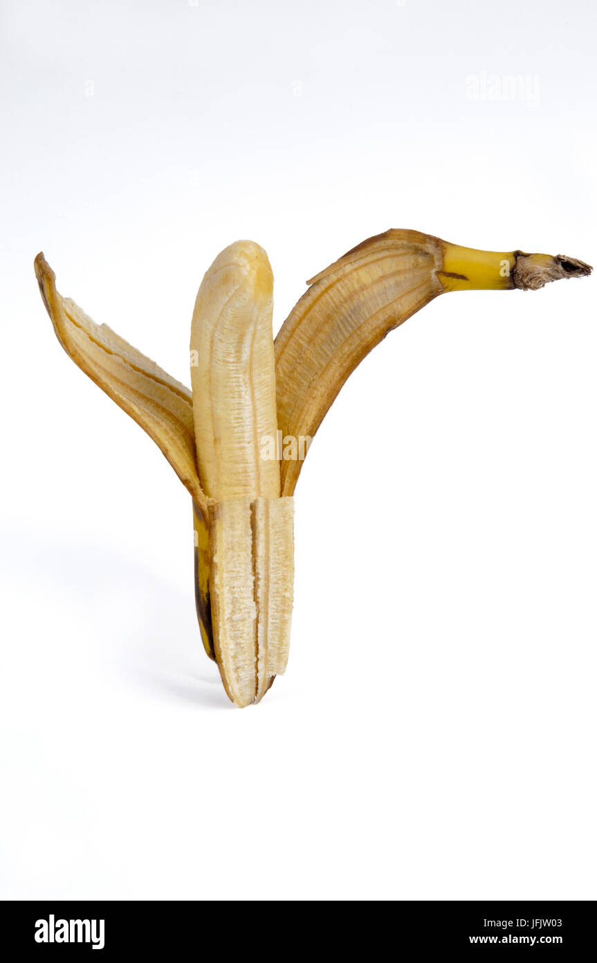 peeled and standing banana, right, ,fruit Stock Photo - Alamy