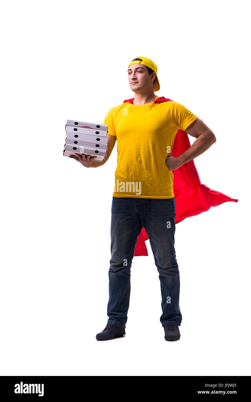 Delivery hero worker Cut Out Stock Images & Pictures - Alamy