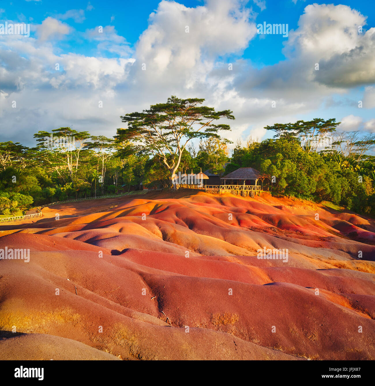 Seven colour earth. Mauritius Stock Photo - Alamy