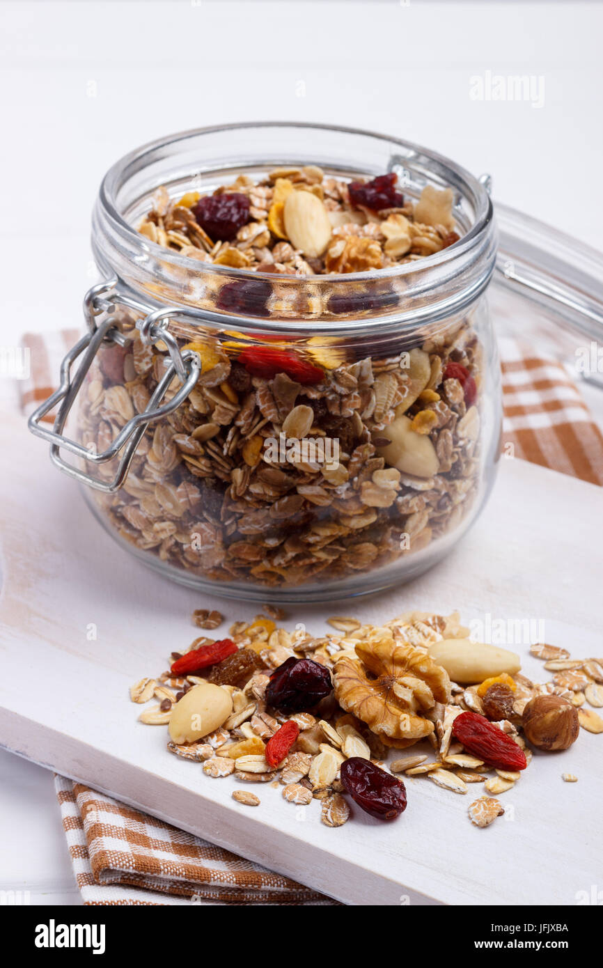 Jar of homemade muesli Stock Photo - Alamy