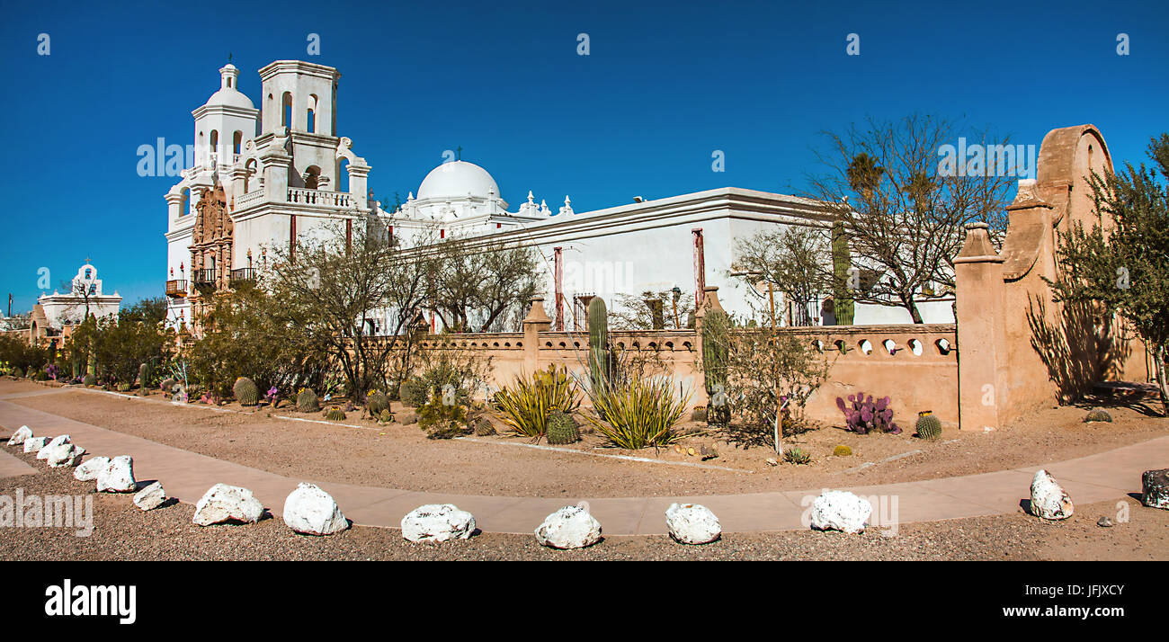 Mission San Xavier del Bac Tucson Arizona United States Stock Photo - Alamy