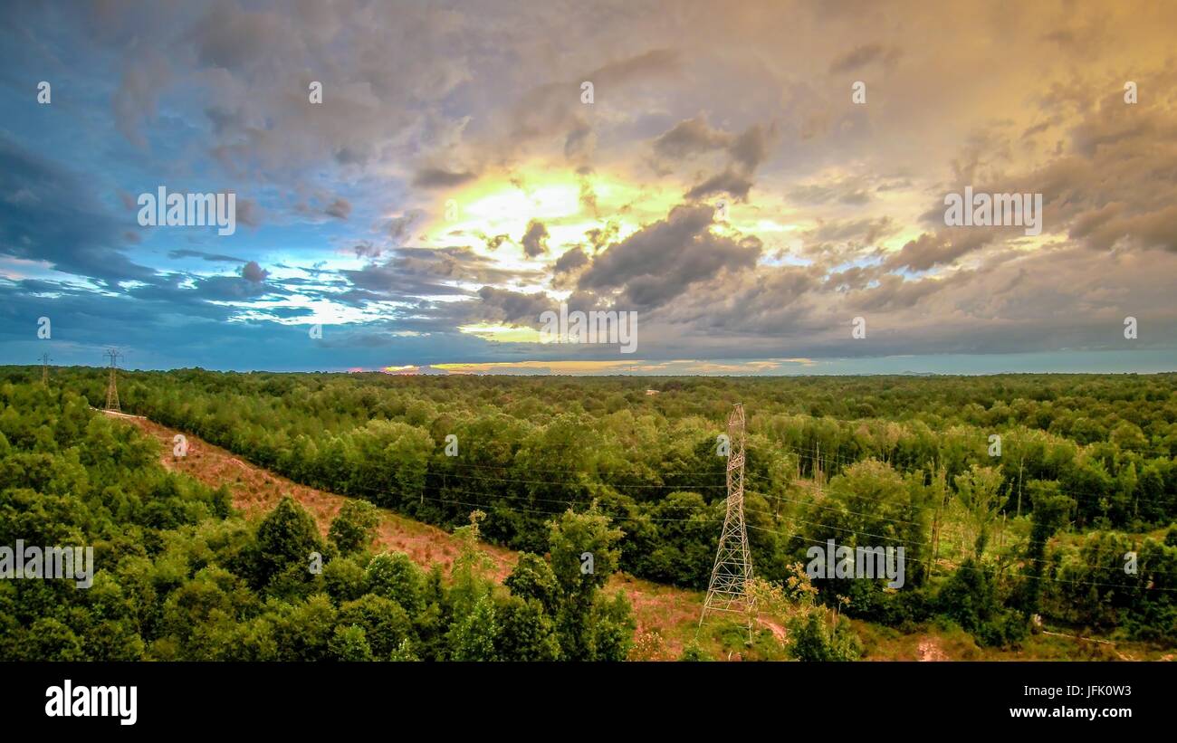 sky and clouds sunset landscape over york south carolina Stock Photo ...