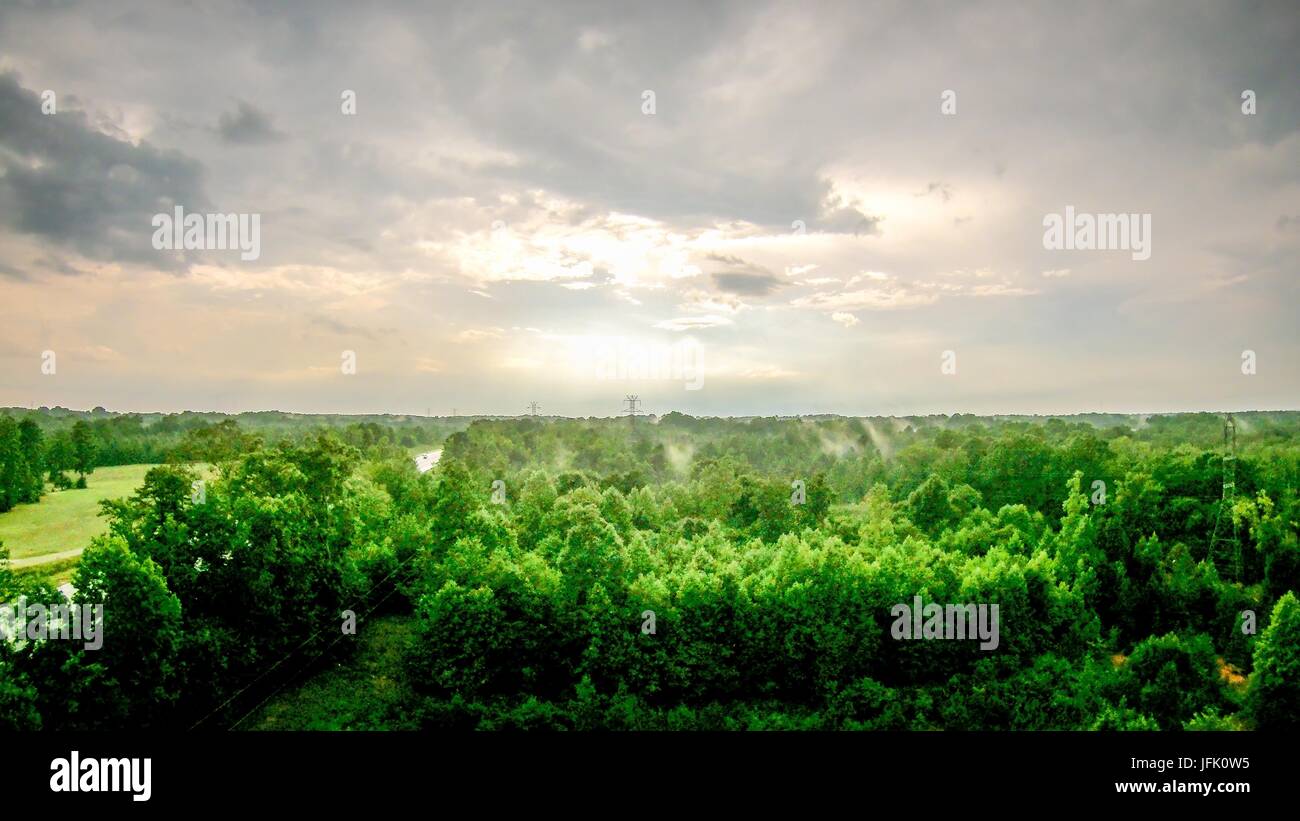 sky and clouds sunset landscape over york south carolina Stock Photo ...