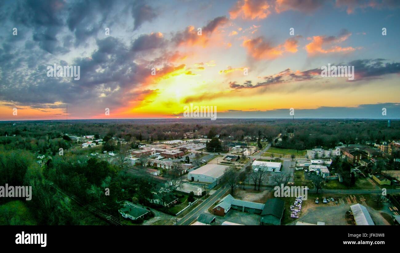 sky and clouds sunset landscape over york south carolina Stock Photo ...