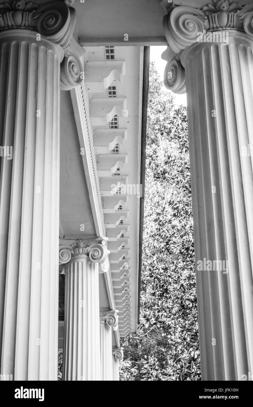 Architectural details on facade Black and White Stock Photos & Images ...