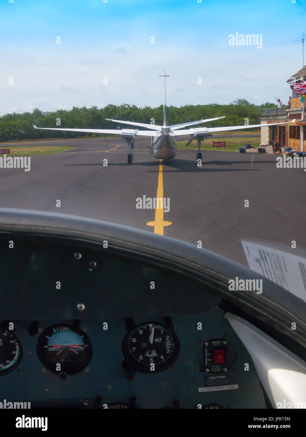 Light Aircraft at Mustique Airport, Mustique Stock Photo - Alamy