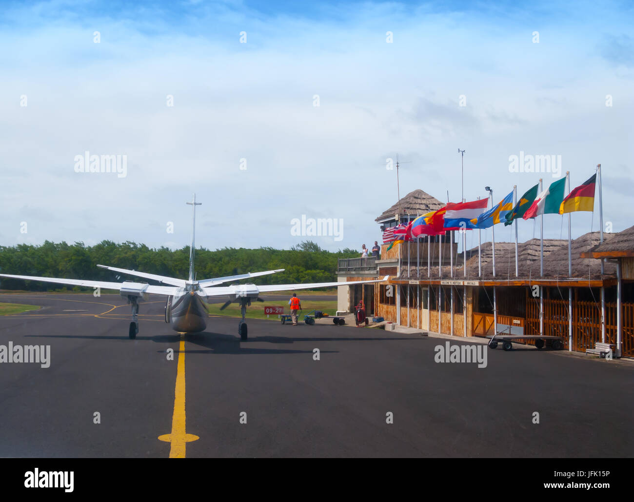 Light Aircraft at Mustique Airport, Mustique Stock Photo - Alamy