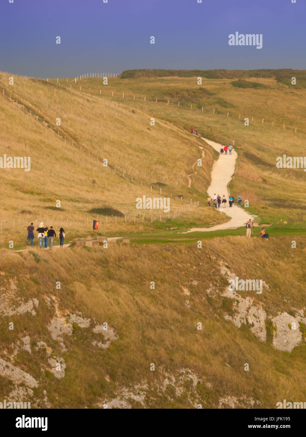 South West Coat Pathway above Man O' War Beach Dorset UK Stock Photo ...