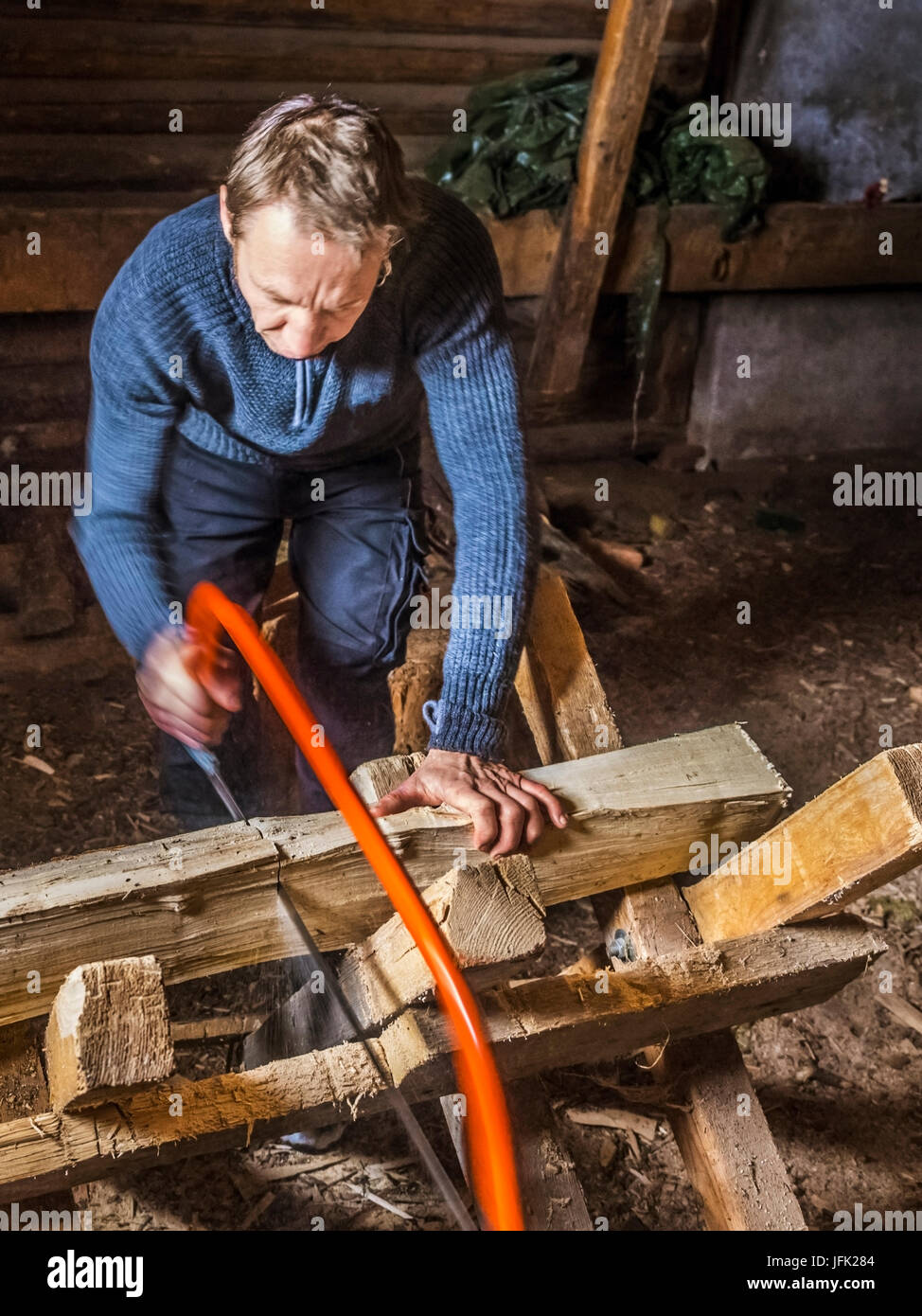 Sawing motion hi-res stock photography and images - Alamy