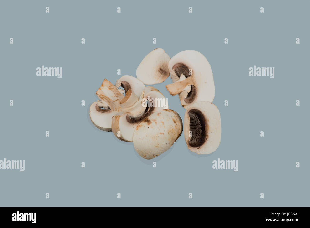 White champion cut into strips on neutral background Stock Photo - Alamy