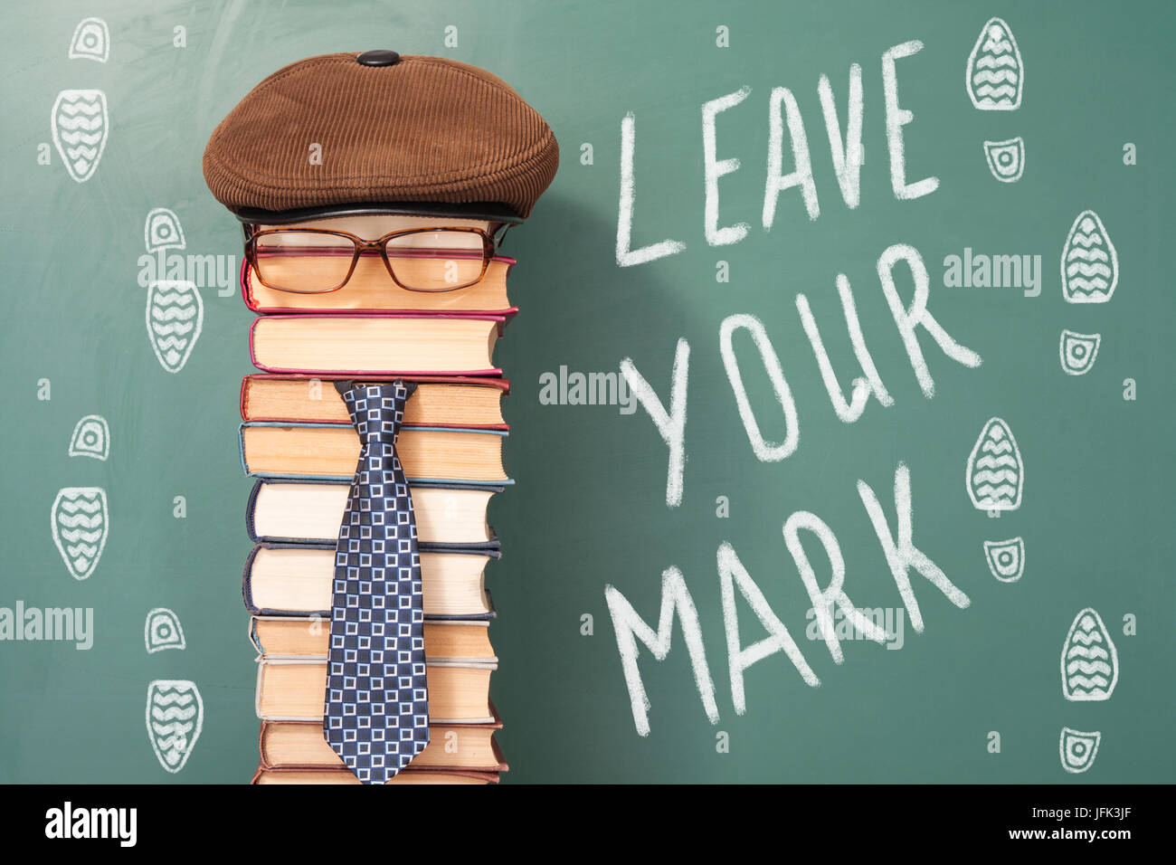 Leave your mark, funny education concept Stock Photo - Alamy
