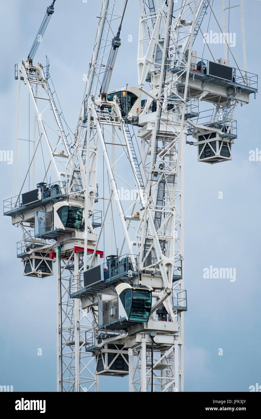 Many tall cranes above building site Stock Photo - Alamy