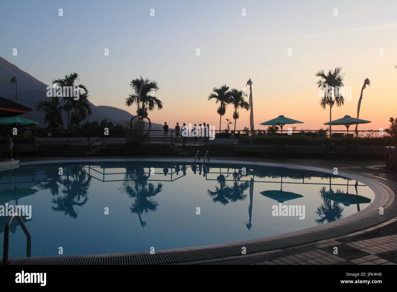 Beautiful sunrise at Trawas Hotel, Mojokerto, East Java, Indonesia ...