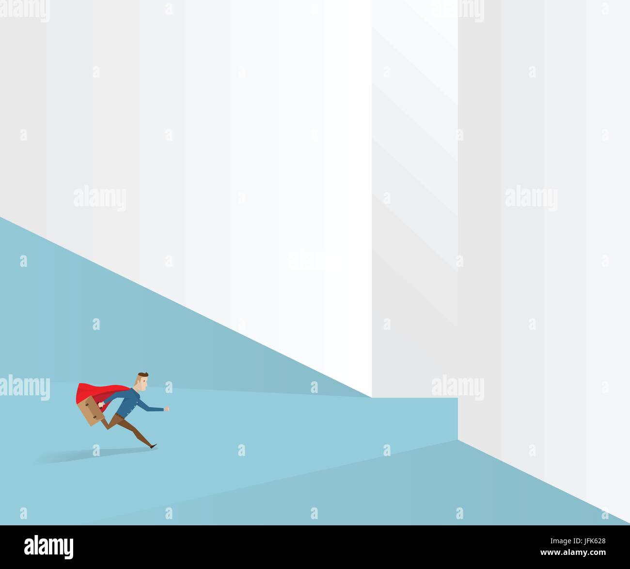 Cartoon man entering door illustration hi-res stock photography and ...