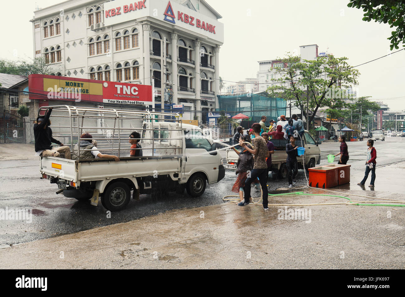Watering festival Thingyan Songkran Burmese Myanmar New Year Festival ...