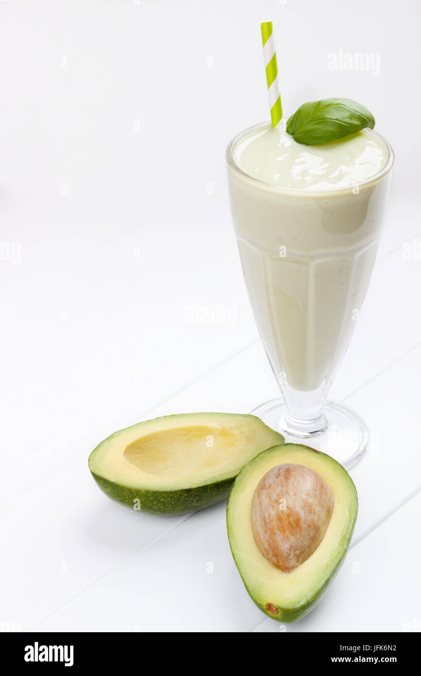 Avocado Shake or Smoothie Stock Photo - Alamy
