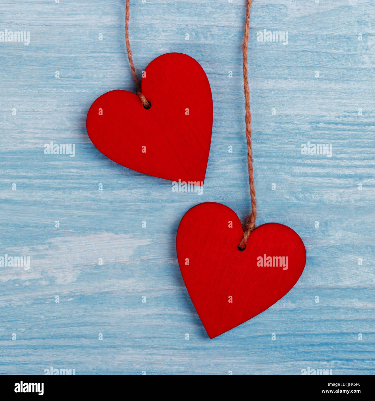 Two wooden hearts hi-res stock photography and images - Alamy