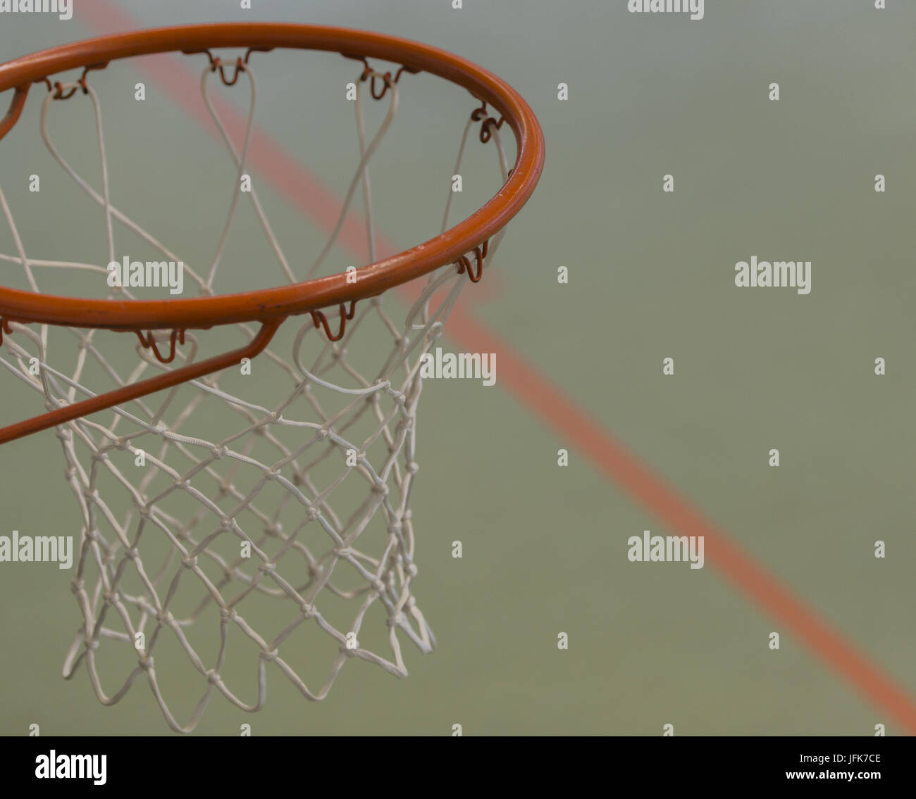 Basketball basket in a sports hall with various lines Stock Photo - Alamy