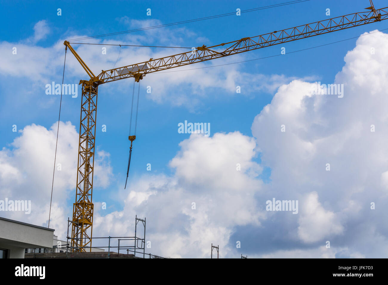 Blue construction crane hi-res stock photography and images - Alamy