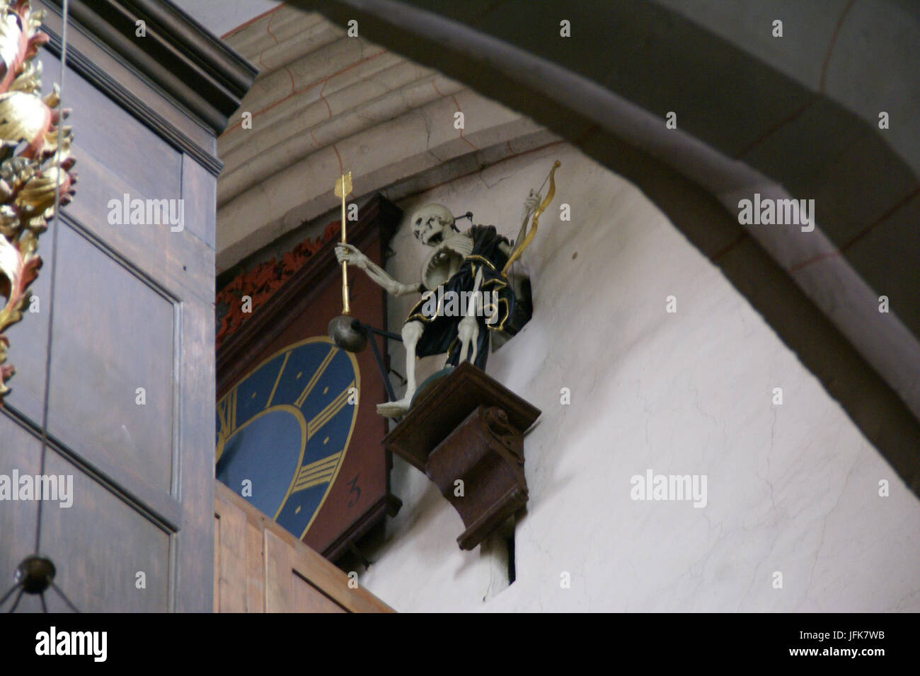 2014.06.21.1143 Skeleton pipe organ Stiftskirche Münstermaifeld Stock ...