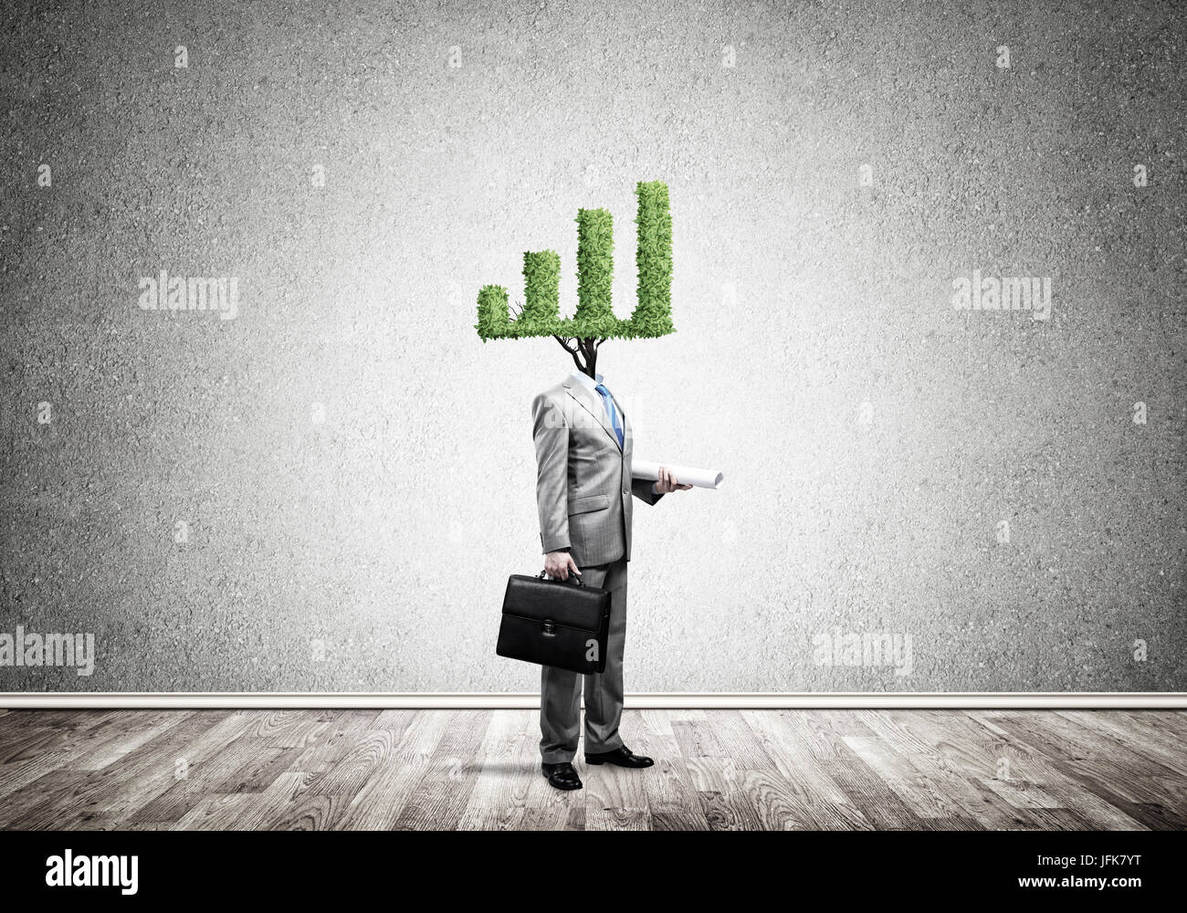 Faceless businessman green graph hi-res stock photography and images ...