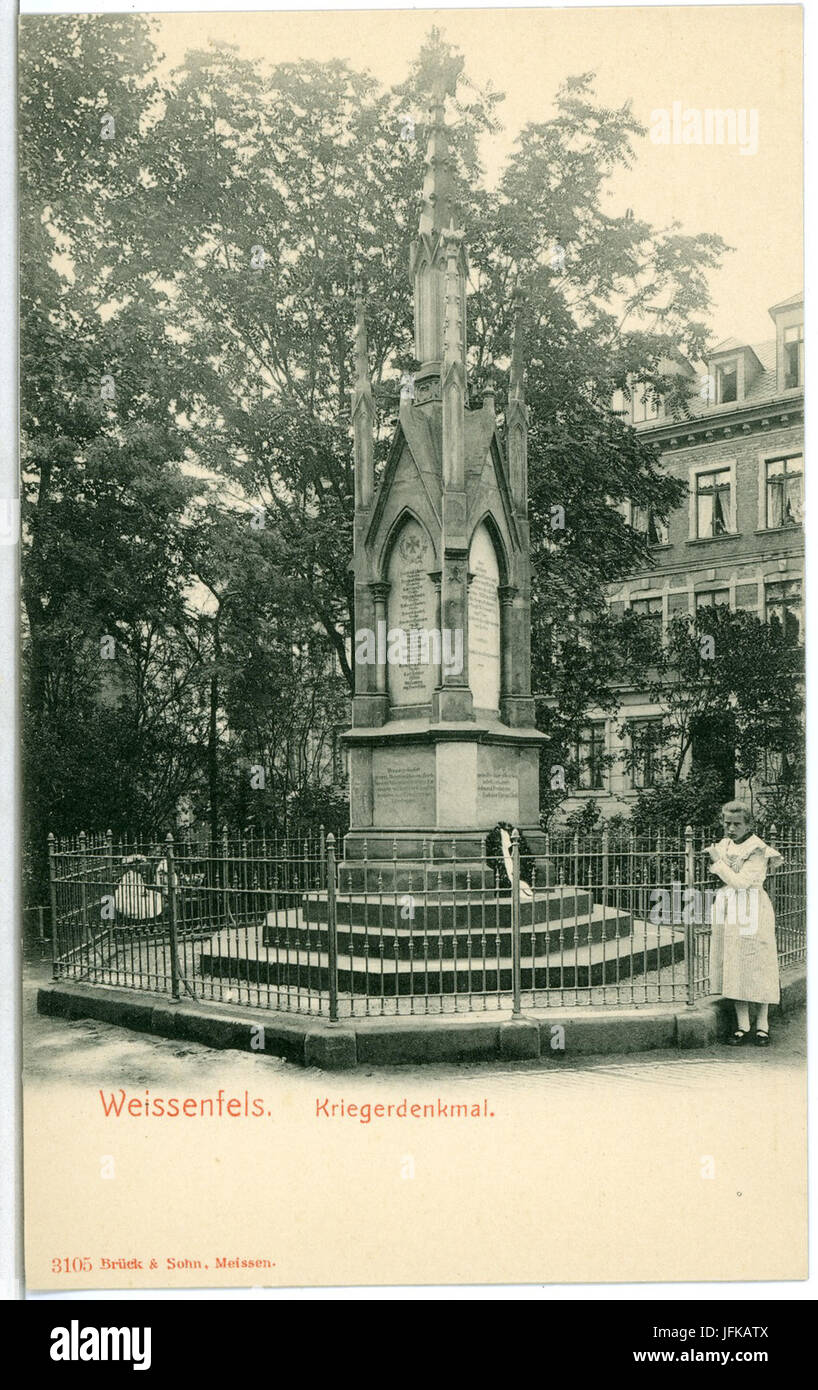 03105-Weißenfels-1903-Kriegerdenkmal-Brück & Sohn Kunstverlag Stock ...