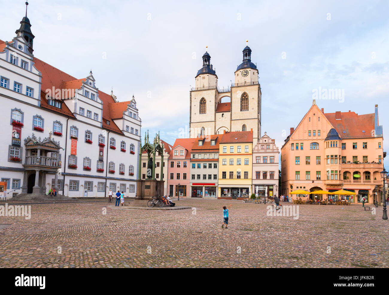 Town Hall and St. Marien Stock Photo - Alamy